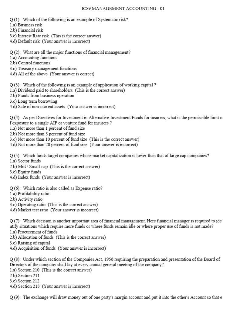 ic 89 mcq | PDF | Investing | Derivative (Finance)