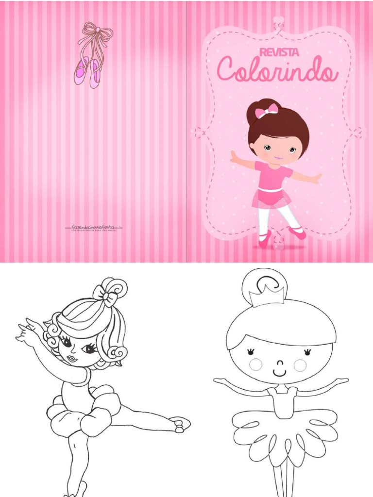 Capa Livrinho de Colorir Bailarina 2 | PDF