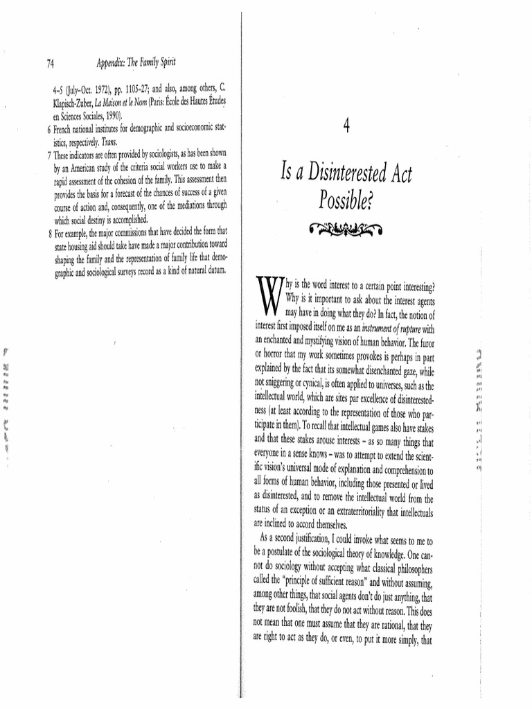 BOURDIEU, Pierre - Practical Reason, Ch. 4 | PDF