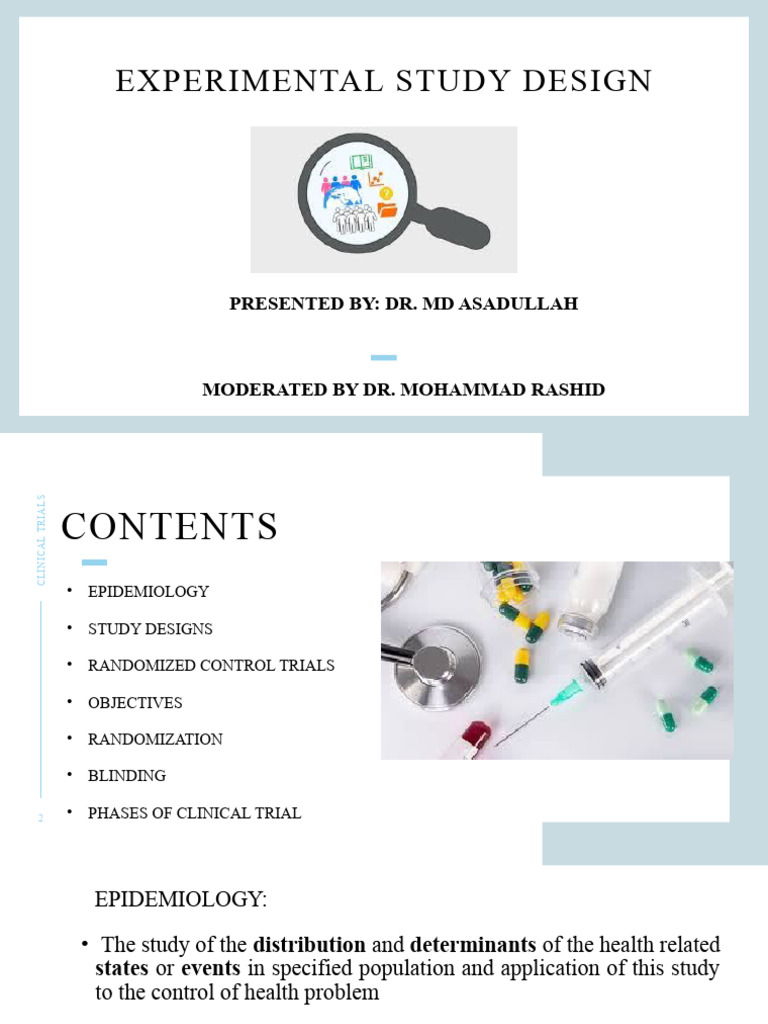 Experimental Study Designs - Clinical Trial | PDF | Phases Of Clinical ...