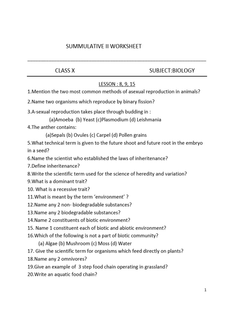 CBSE Class 10 Biology - Revision | PDF | Ecosystem | Food Web