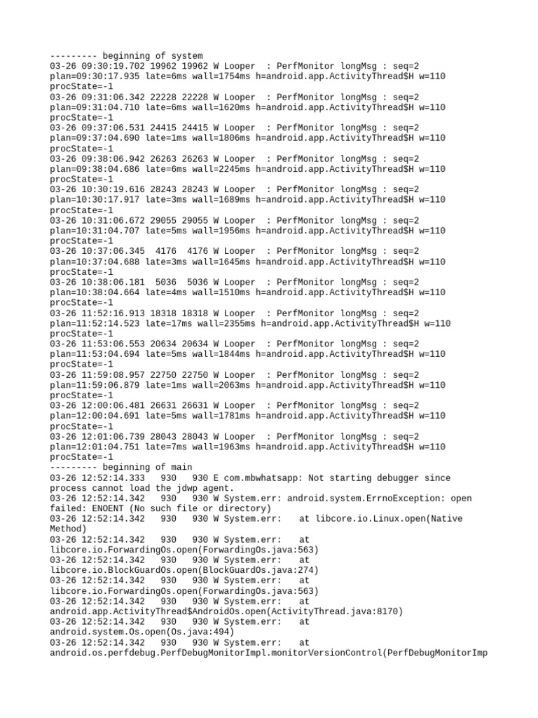 Logcat | PDF | Java (Programming Language) | Android (Operating System)