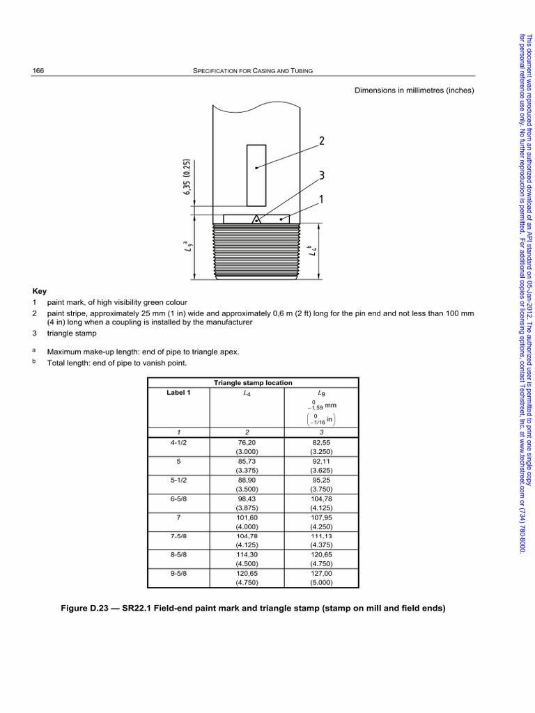 Localização para Estampar o Triangulo em Casing | PDF