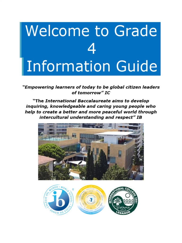 Grade 4 Handbook Information Guidedocx | PDF | Educational Technology ...