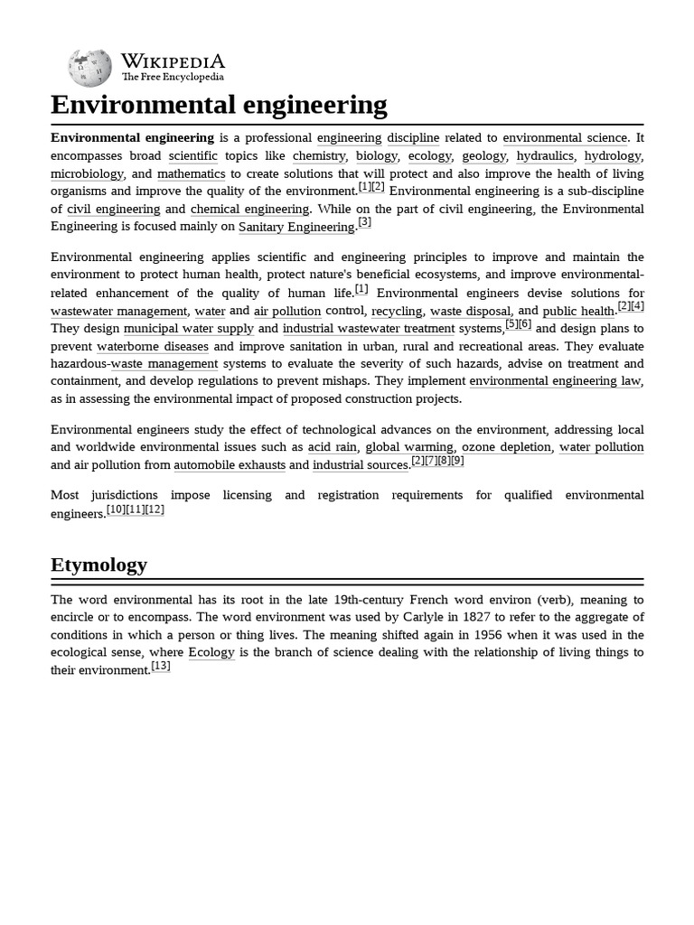 Environmental_engineering | PDF | Environmental Engineering | Earth Sciences