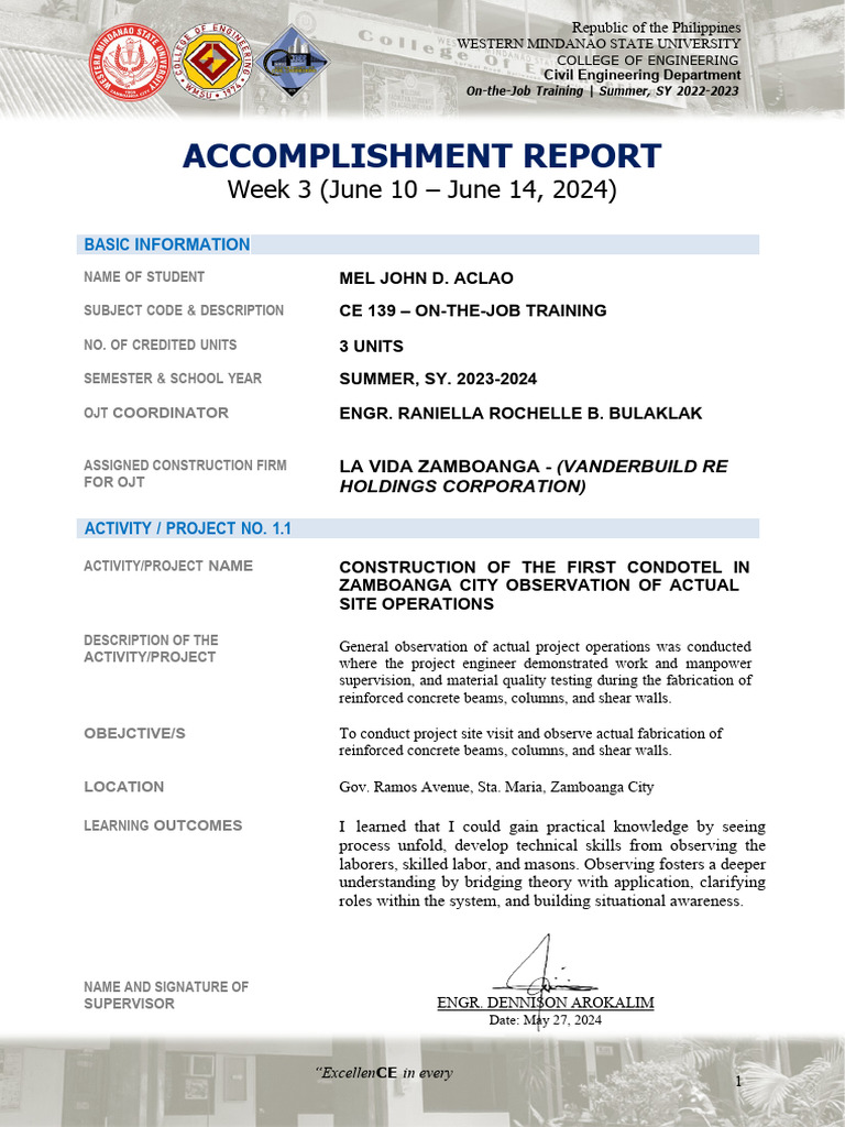 Accomplishment Report WEEK 3 | PDF | 3 D Modeling | Engineering