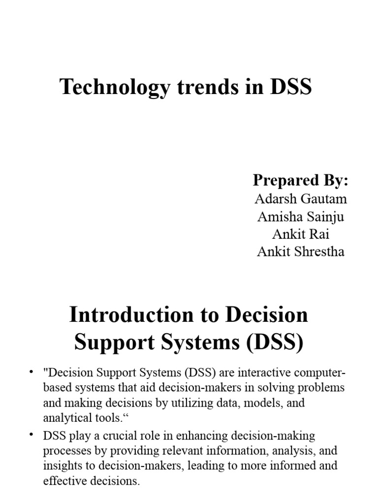 Decision Support Systems (DSS) | PDF | Artificial Intelligence | Intelligence (AI) & Semantics