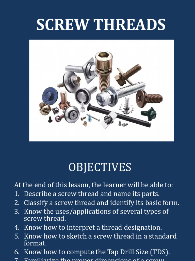 Screw Threads | PDF | Screw | Tools