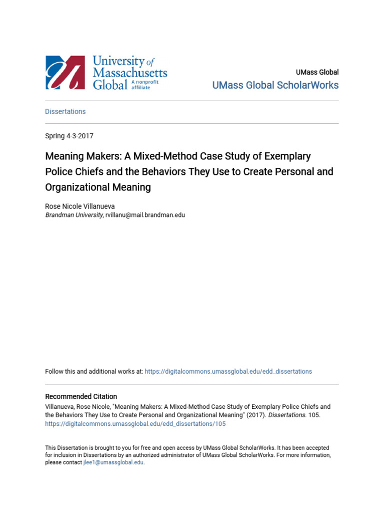 Meaning Makers A Mixed-Method Case Study of Exemplary | PDF ...