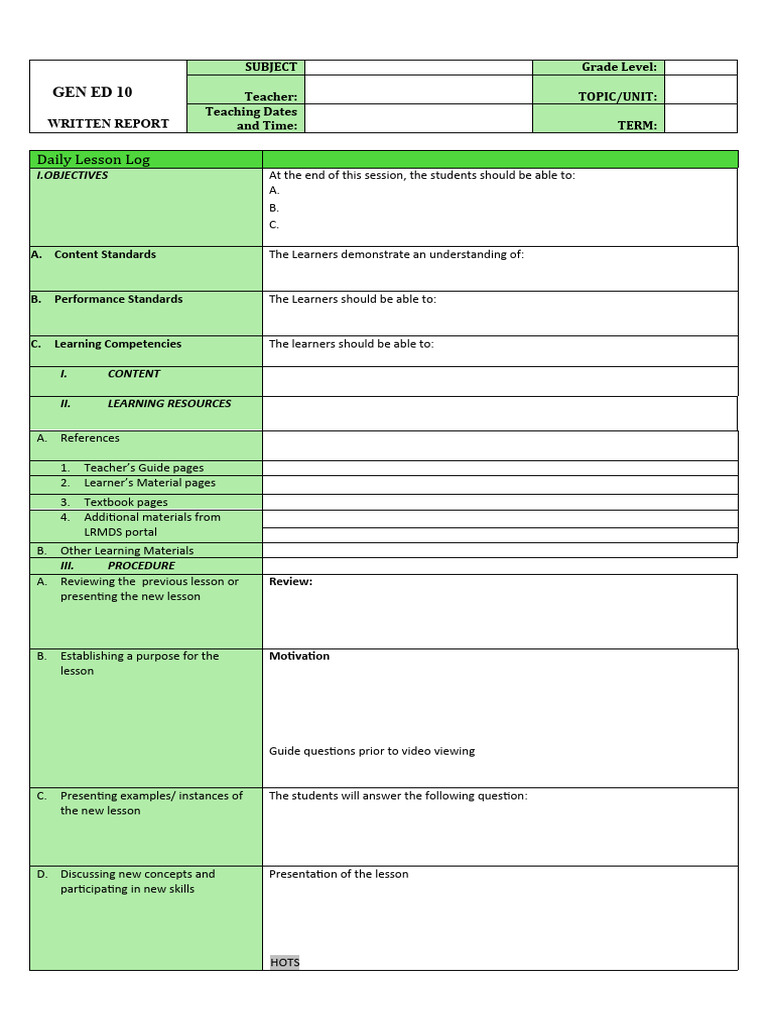 written-report-pattern | PDF | Learning | Cognition