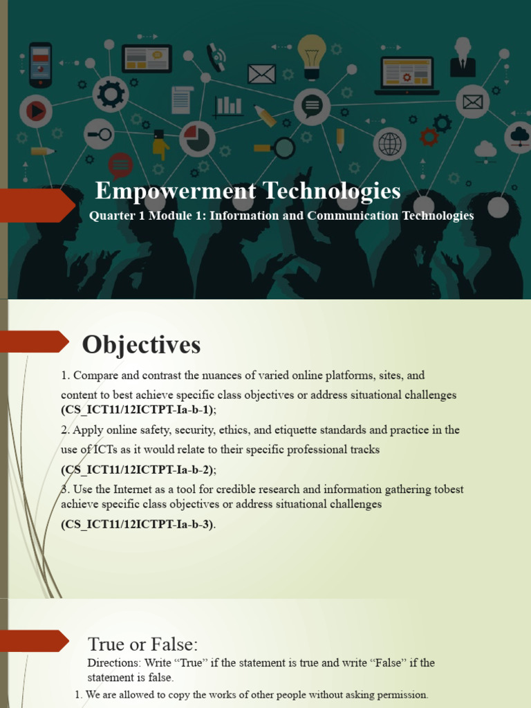 Empowerment Technologies Wk1 | PDF | Malware | World Wide Web Empowerment Technologies Wk1 | PDF | Malware | World Wide Web
