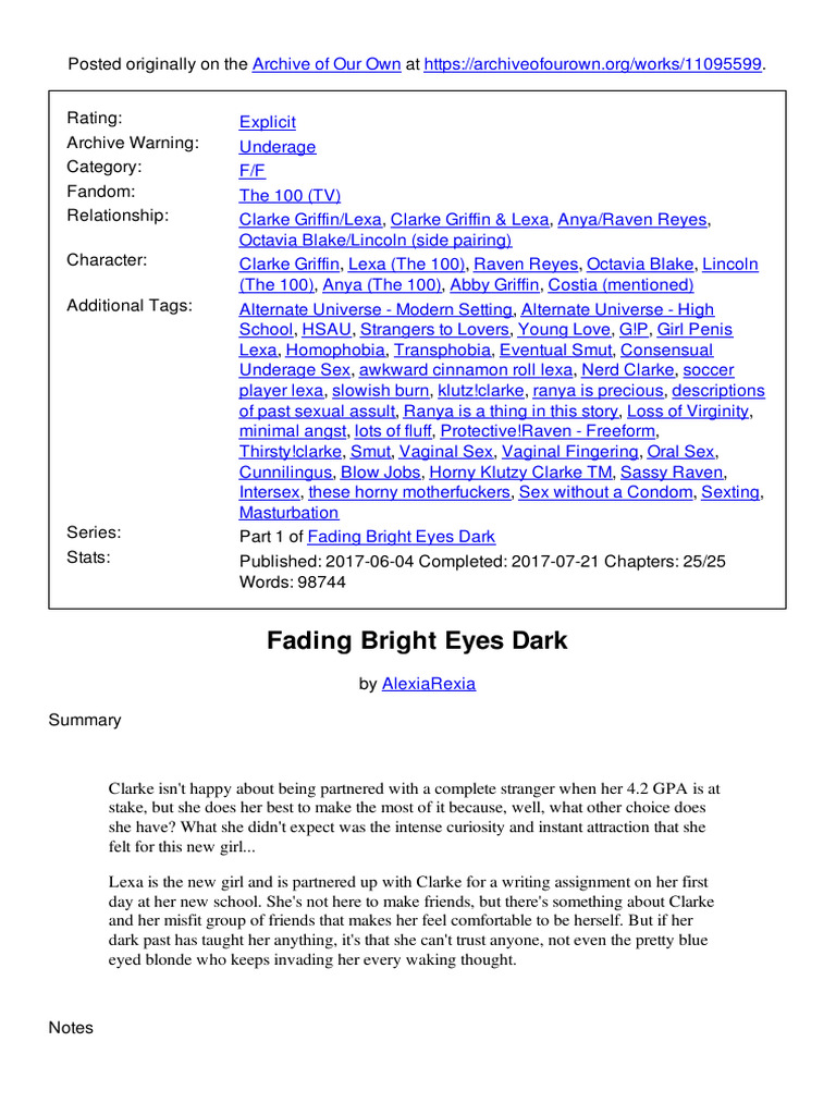 Fading Bright Eyes Dark (AlexiaRexia) | PDF | Pastel | Fellatio