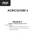 TLE-TE 6 - Q1 - Mod6 - Agriculture | PDF | Compost | Fertilizer