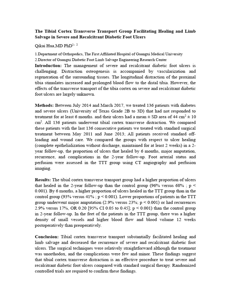 Qikai Hua - Abstract-The Tibial Cortex Transverse Transport Group ...