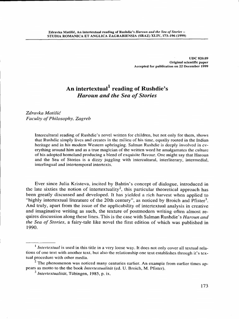 11 Matisic An Intertextual Reading | PDF