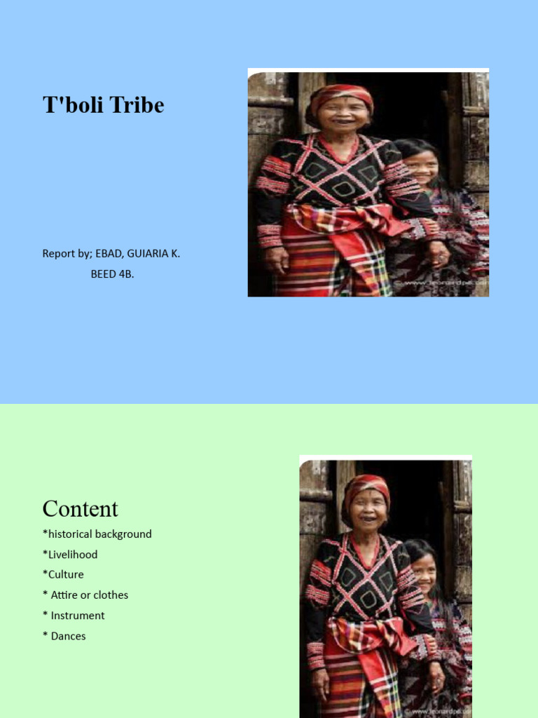 TBOLI TRIBE Maam Sandras | PDF