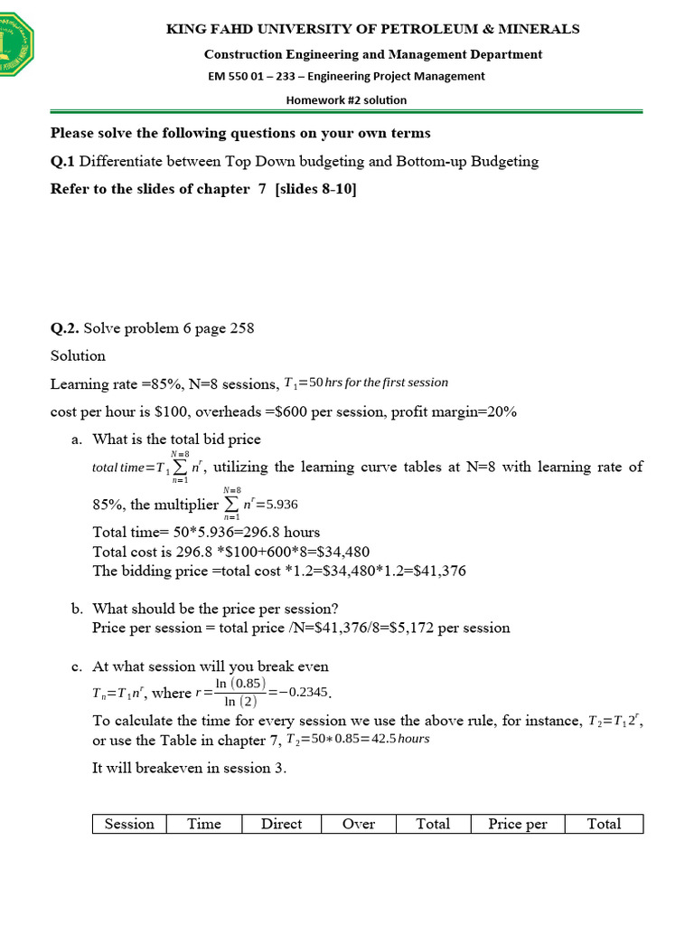 Homework#2 Solution | PDF | Applied Mathematics