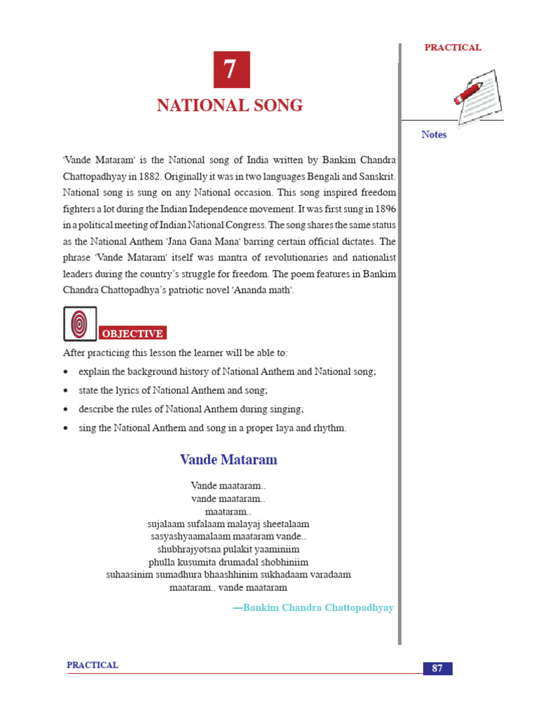 Vande Mataram' is the National song | PDF | Indian Nationalism | Indian ...