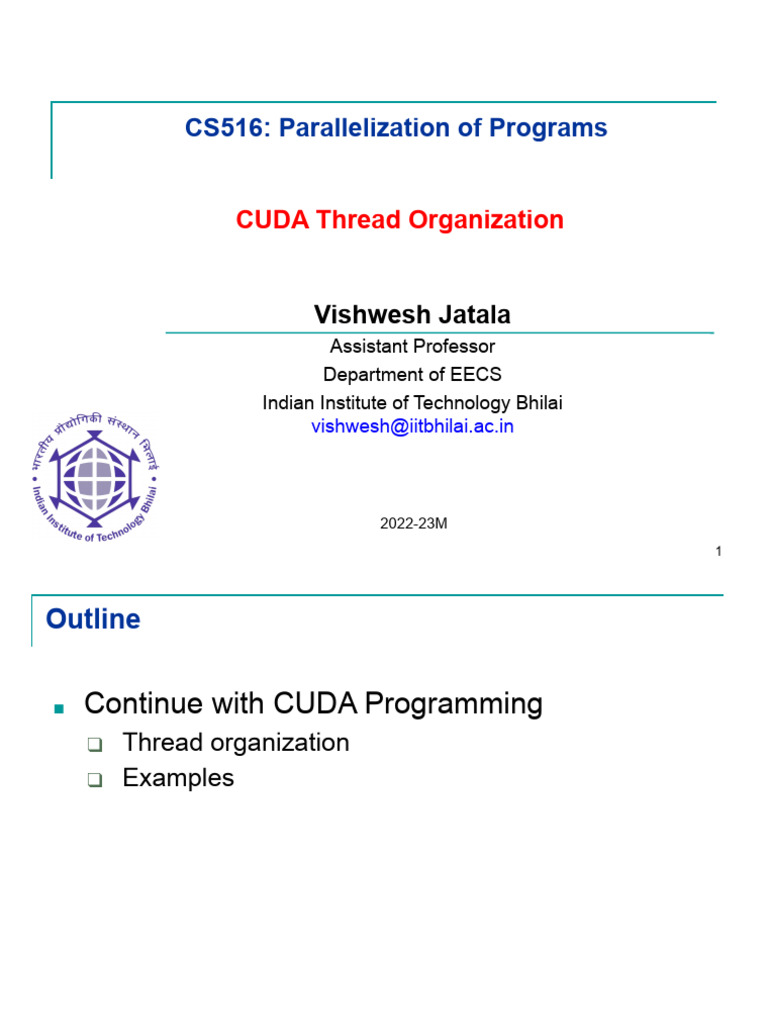 06-CUDA Thread Organization | PDF | Parallel Computing | Concurrency (Computer Science)