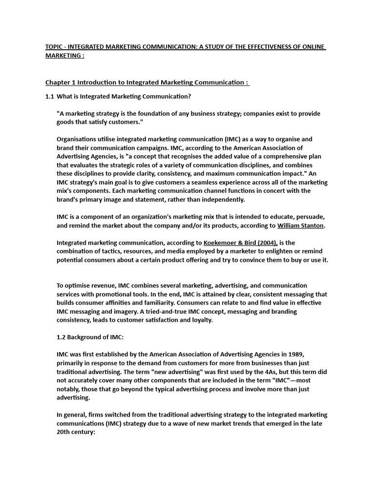 Understanding Integrated Marketing Communication | PDF | Marketing Communications | Marketing