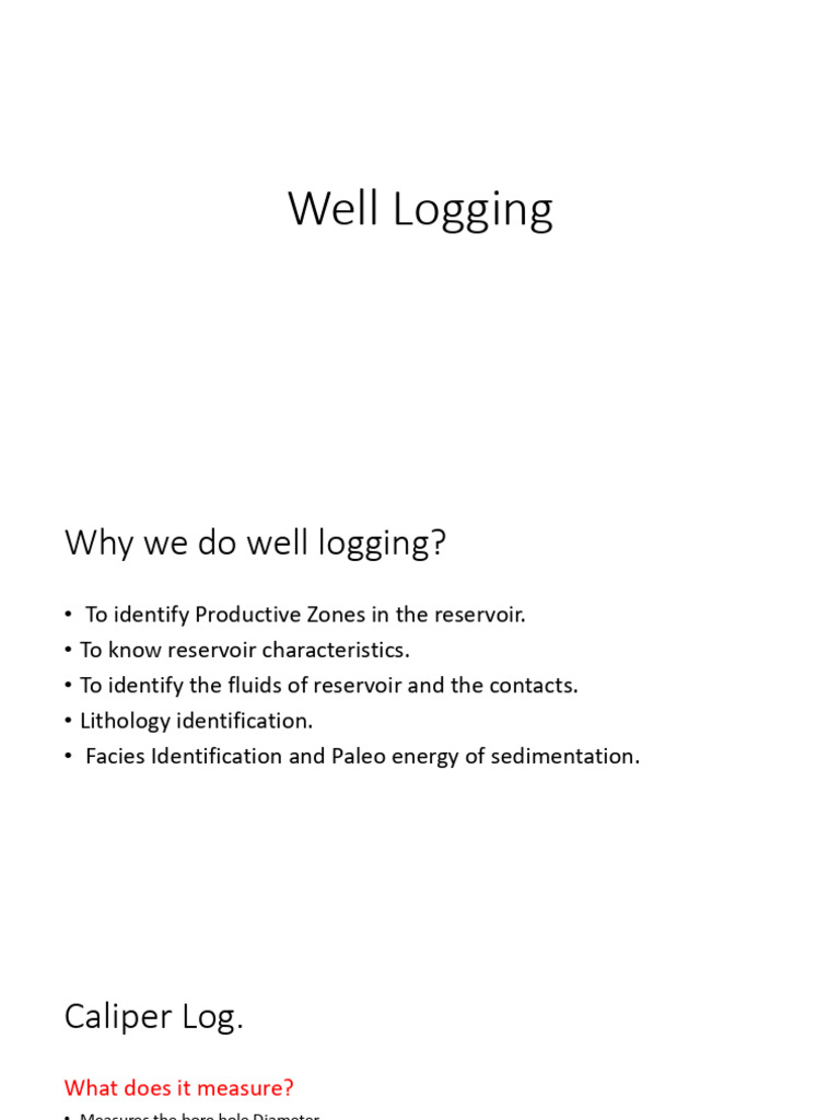 Well Logging | PDF | Physical Sciences