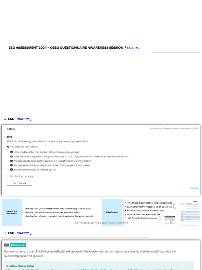 Safety - ESG Reference | PDF | Occupational Safety And Health | Safety