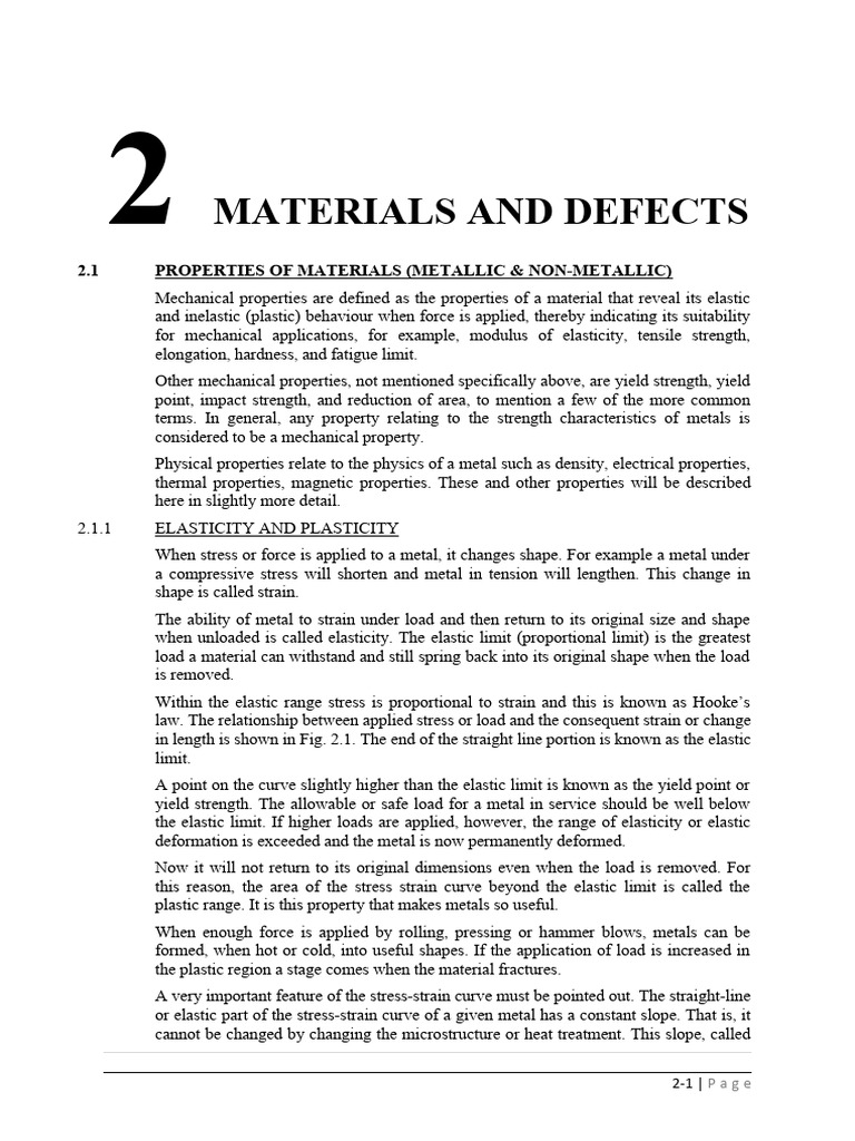 Chapter 2 | PDF | Deformation (Engineering) | Ductility
