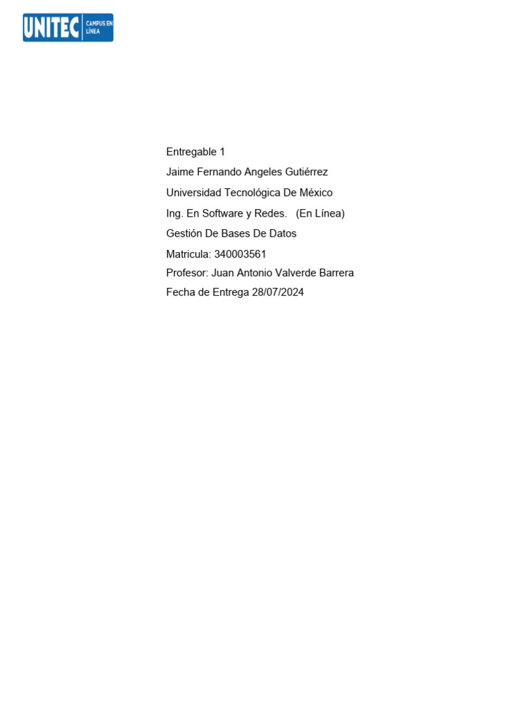 ET1 JaimeAngeles | PDF | Bases de datos | SQL