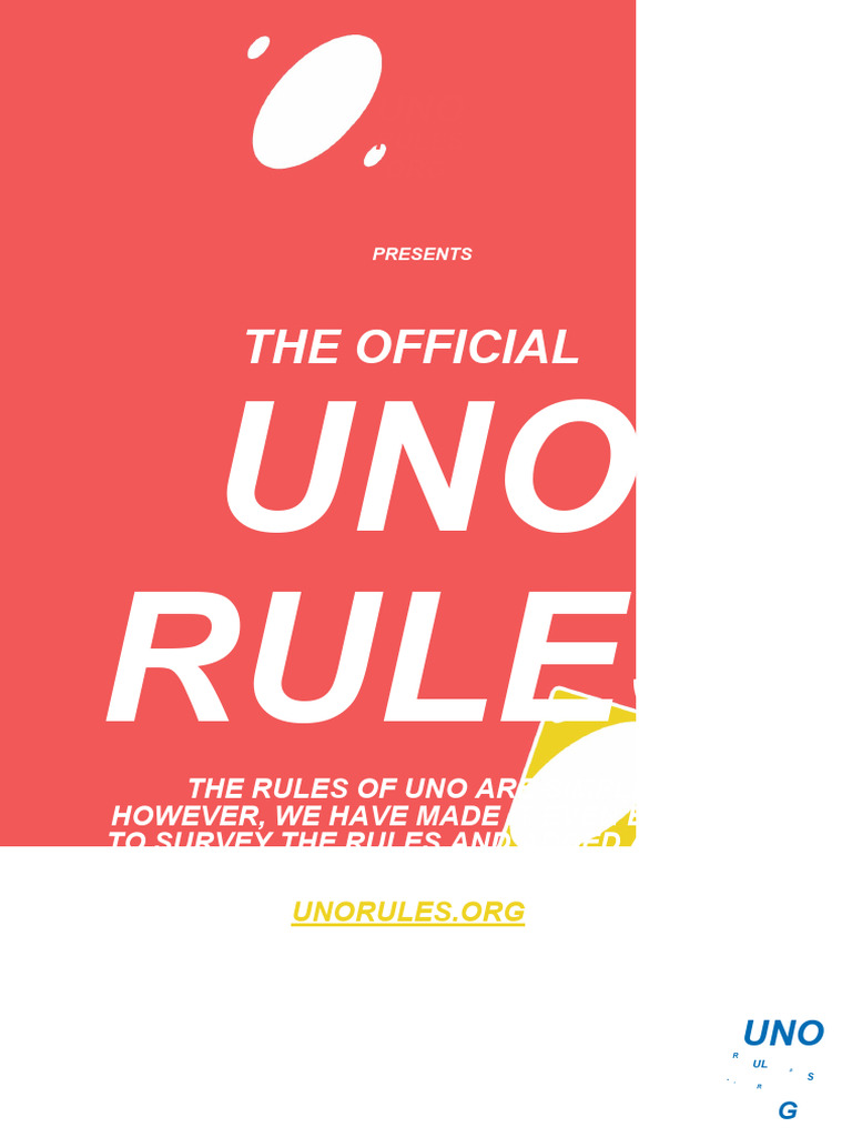Uno Rules PDF Official Rules | PDF | Sports | Board Games
