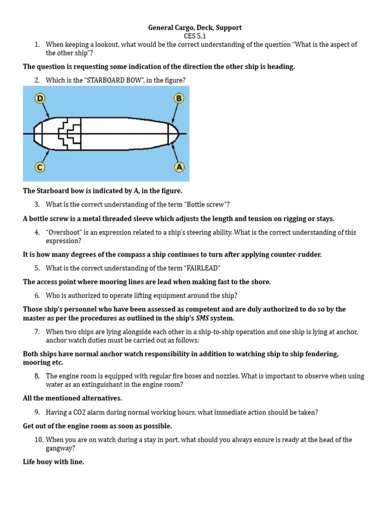 General Cargo Deck Operations Guide | PDF | Cargo | Ships