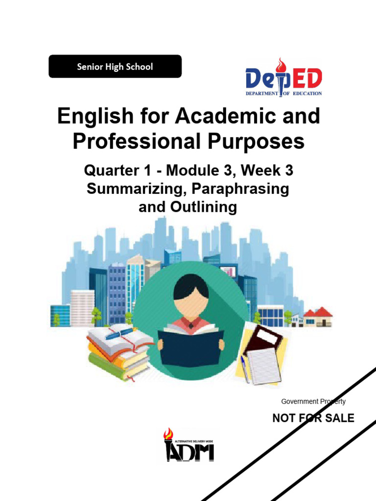 English-for-Academic Q1 Mod3 Wk3 V5 | PDF | Pandemic