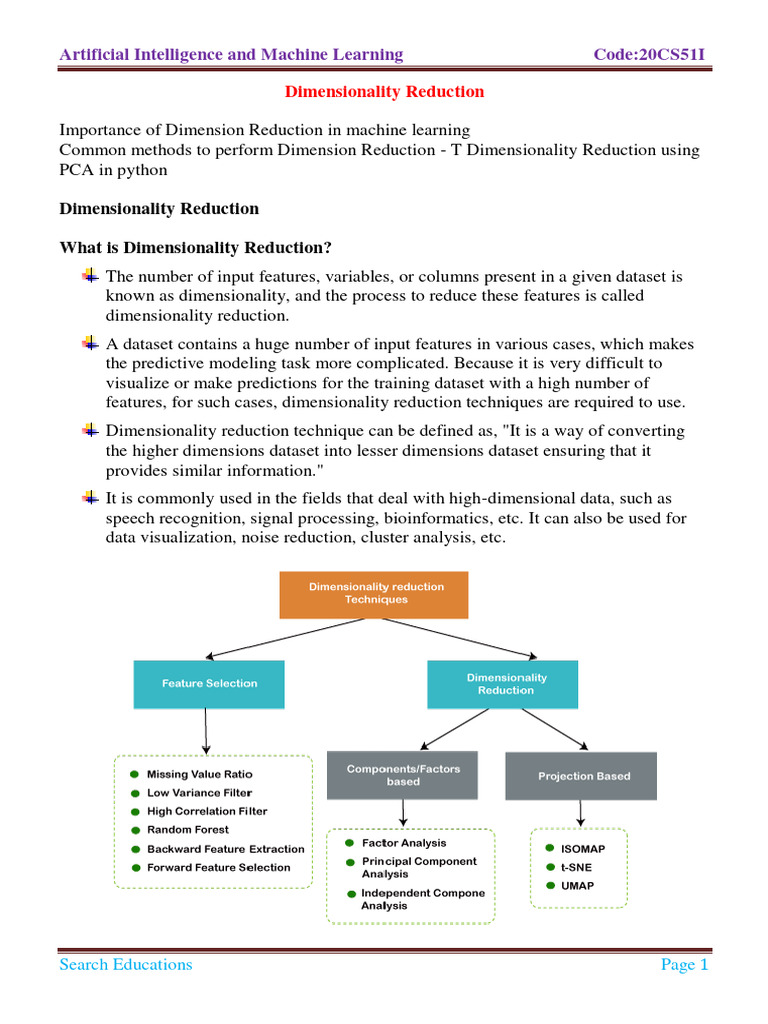 Ai & ML Week-9 | PDF | Principal Component Analysis | Cluster Analysis
