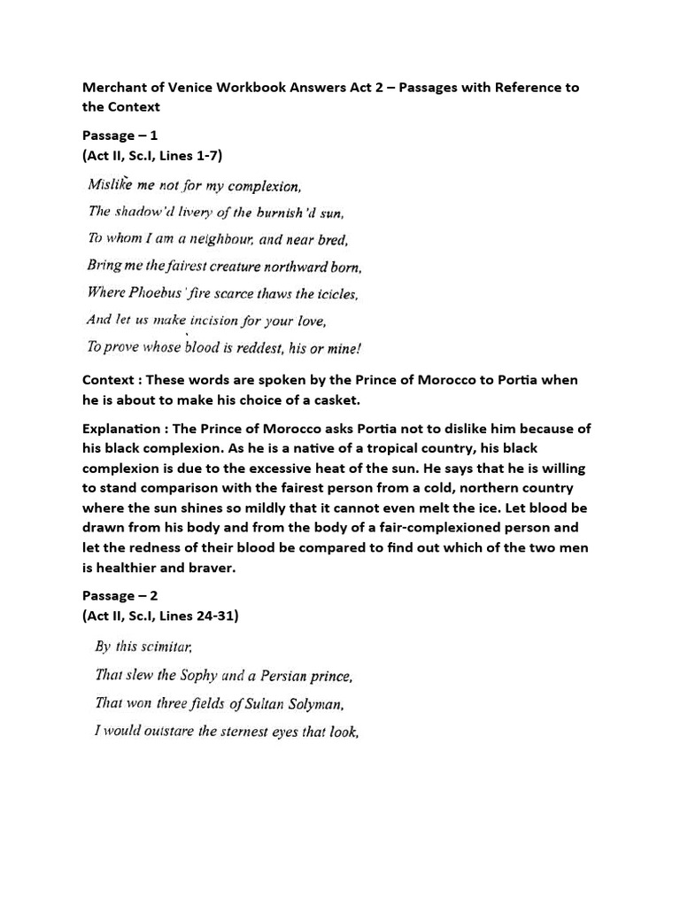 Merchant of Venice - Reference To Context and An Angel in Disguise ...
