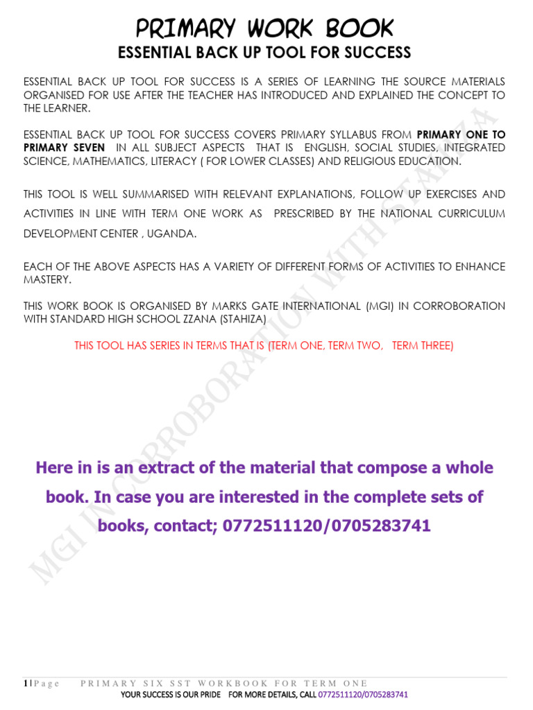 Primary Six SST Workbook Overview | PDF | Longitude | Latitude