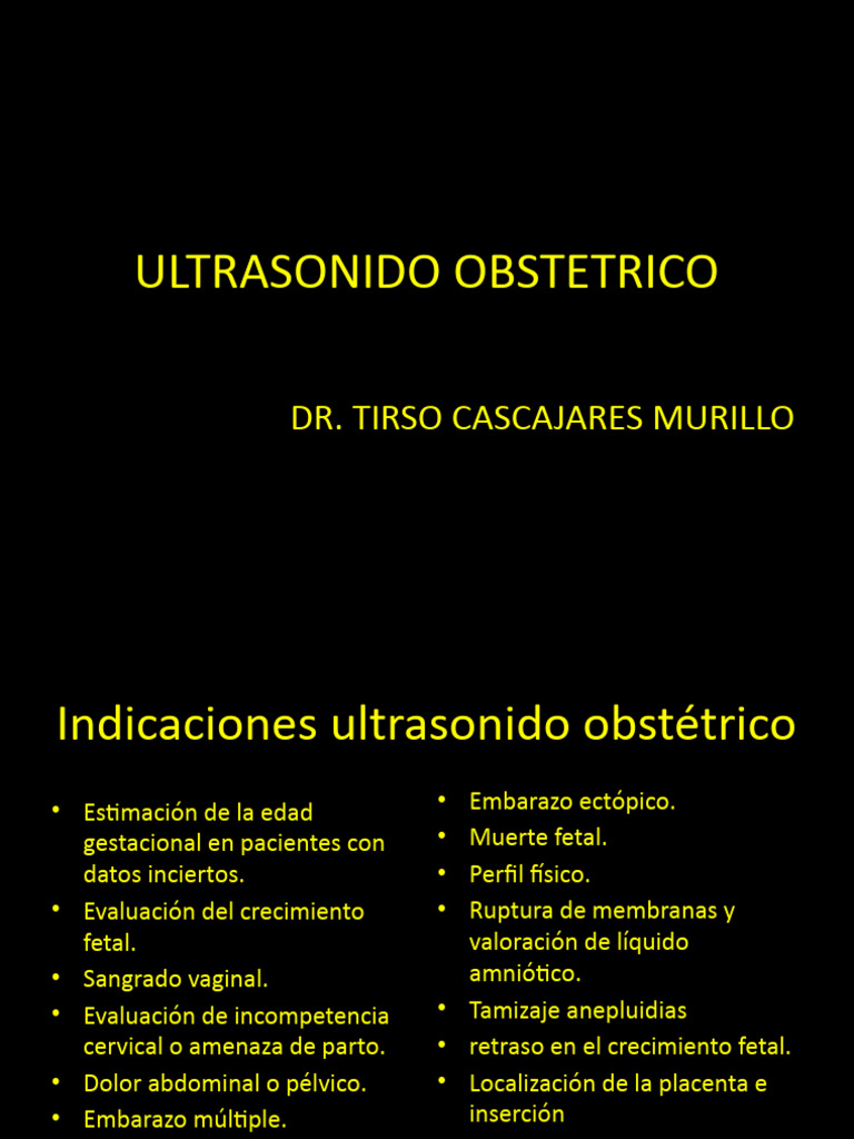 Ultrasonido Obstetrico | PDF | El embarazo | Aborto