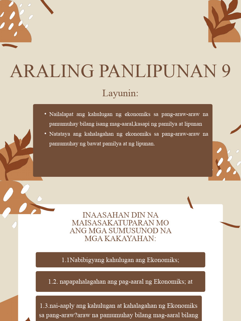 Araling Panlipunan 9 | PDF
