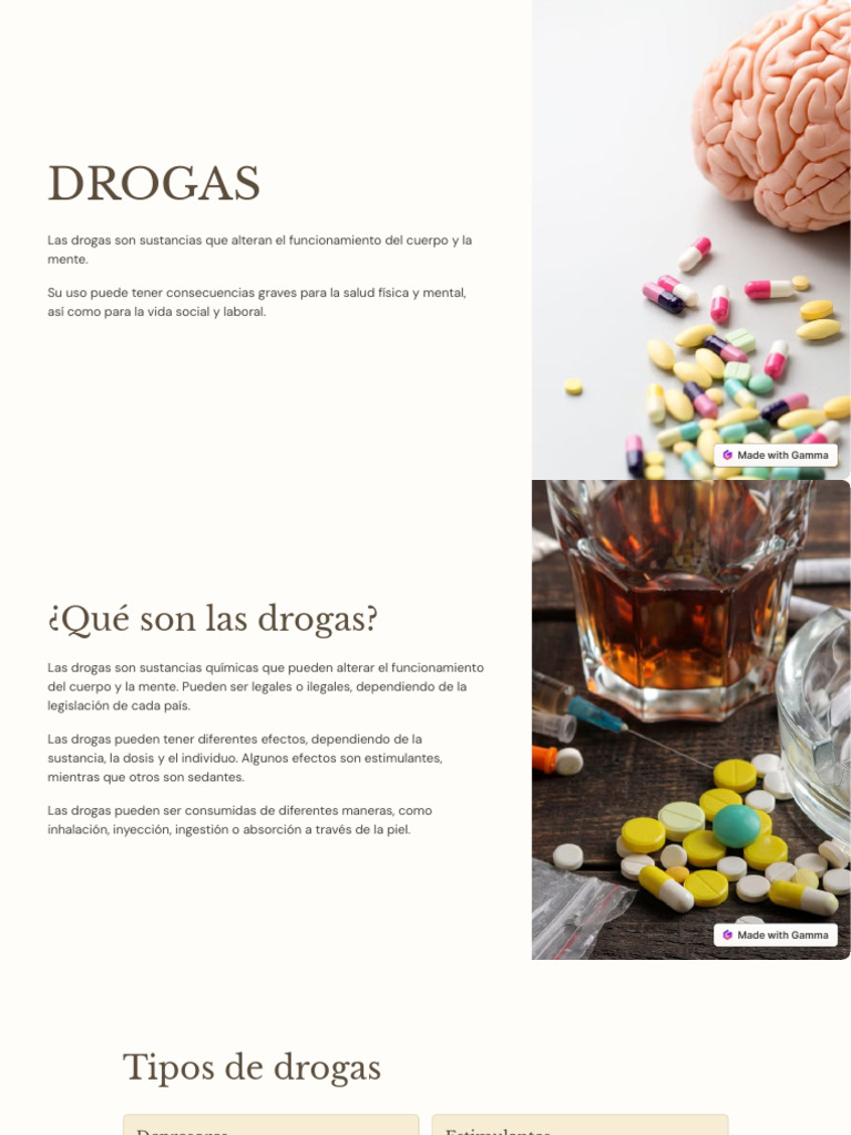 DROGAS | PDF | La dependencia de sustancias | Drogas