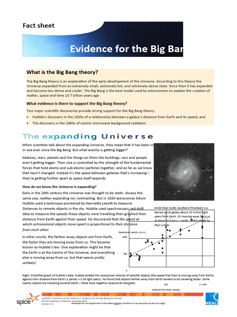 Evidence For The Big Bang | PDF | Cosmic Microwave Background | Big Bang