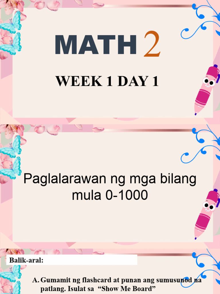 Math3 Q1 WK1 D1-5 | PDF | Mathematics