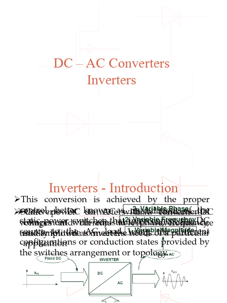 Lecture 25 DC-AC Inverters Introduction | PDF | Power Inverter ...