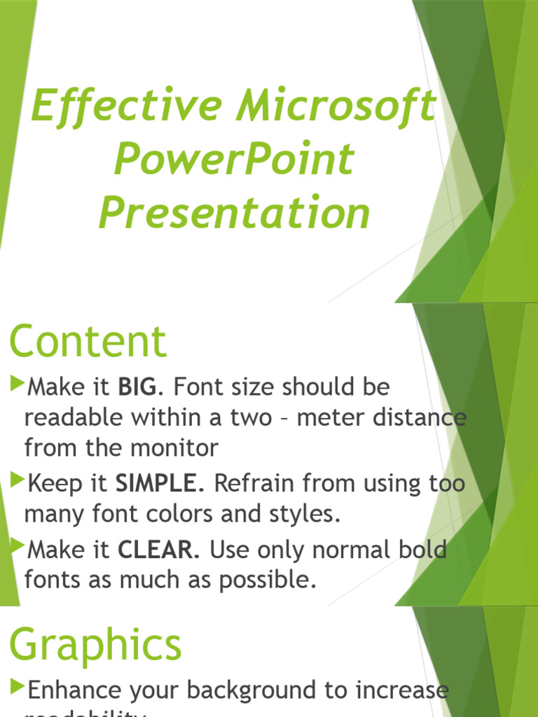 Tips for Effective PowerPoint Presentations | PDF