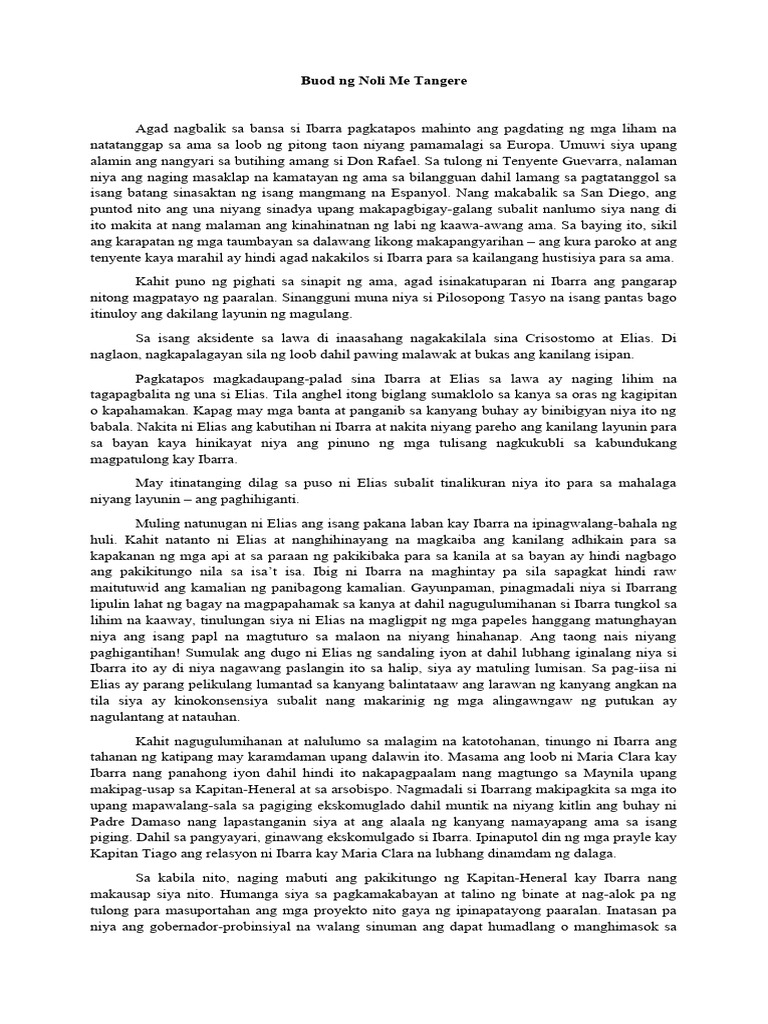 Buod NG Noli Me Tangere | PDF