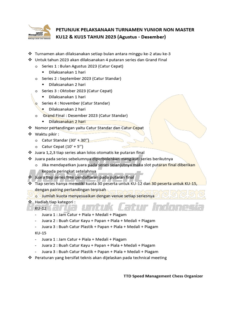 Turnamen Catur Yunior 2023 | PDF