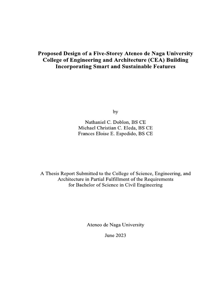 Proposed Design of A Five-Storey Ateneo de Naga University College of ...