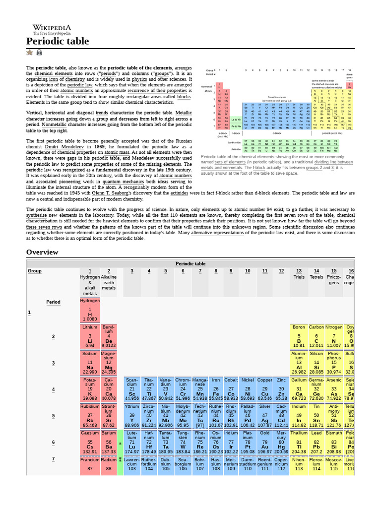Periodic_table | PDF | Atomic Orbital | Periodic Table