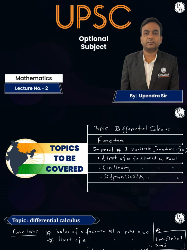 Mathematics 02 - Class Notes - UPSC Mathematics Optional 2024 (Hinglish ...