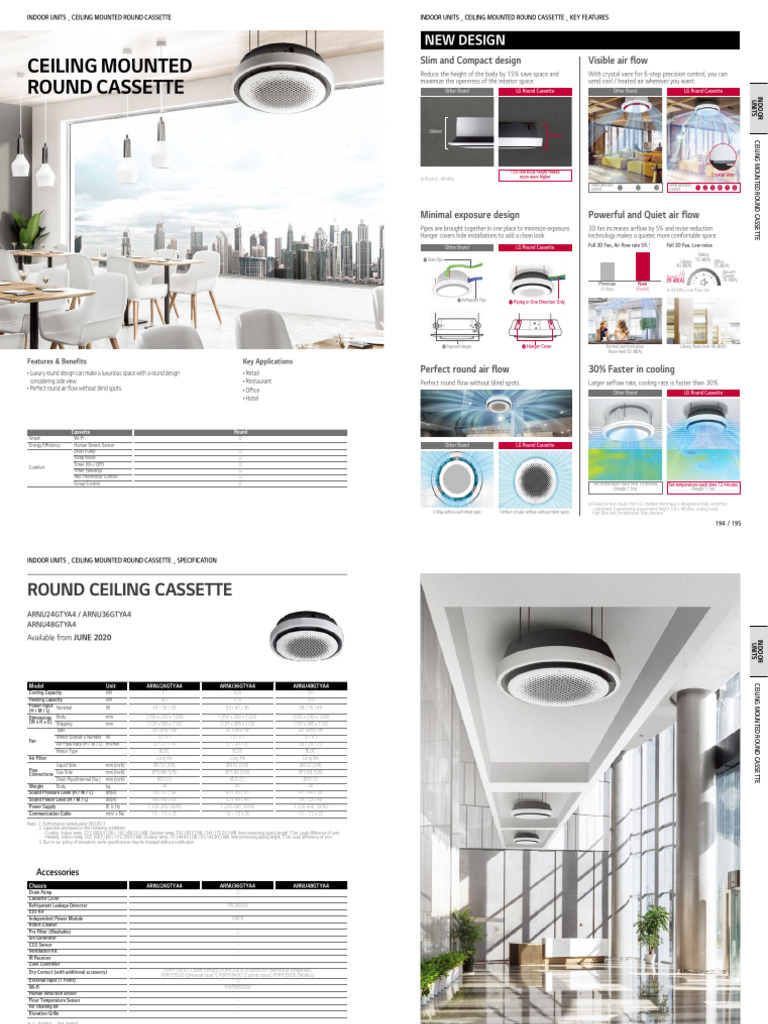 Multi V Catalog - Indoor - Round Cassette | PDF | Manufactured Goods ...