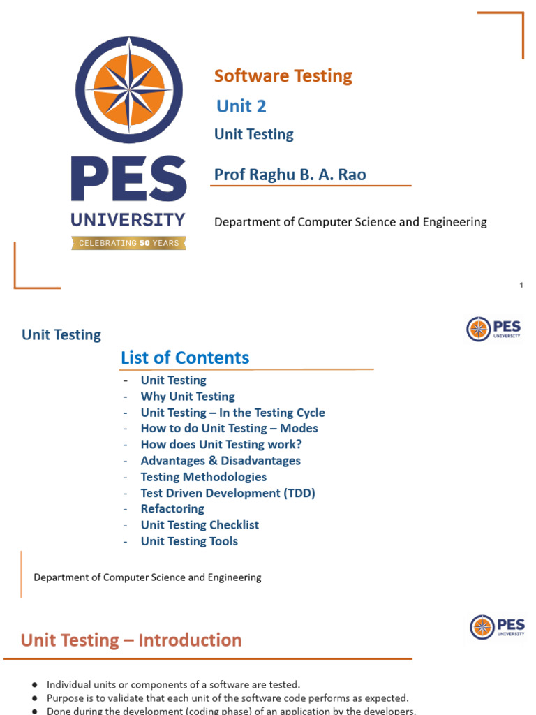 ST Unit2 Slides | PDF | Software Testing | Test Driven Development ST Unit2 Slides | PDF | Software Testing | Test Driven Development