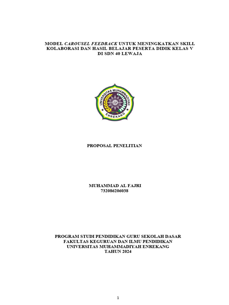 Proposal Muhammad Al Fajri | PDF