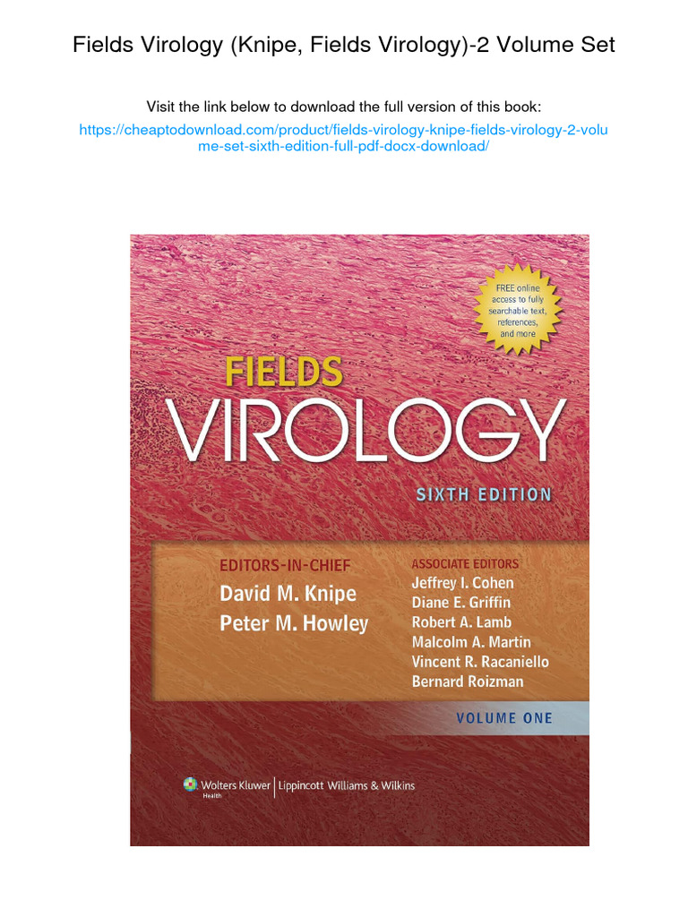 Fields Virology (Knipe, Fields Virology) - 2 Volume Set. Sixth Edition ...